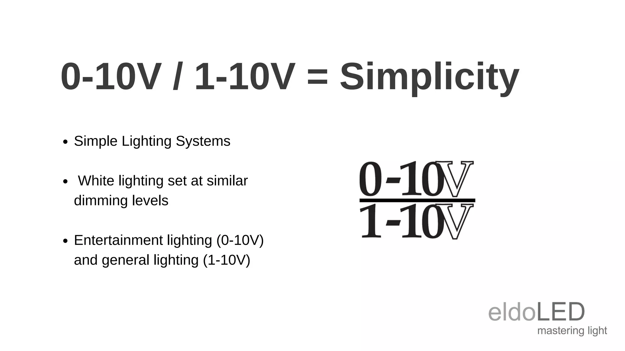 eldoLED | Specifying the Right Lighting Protocol | PPT