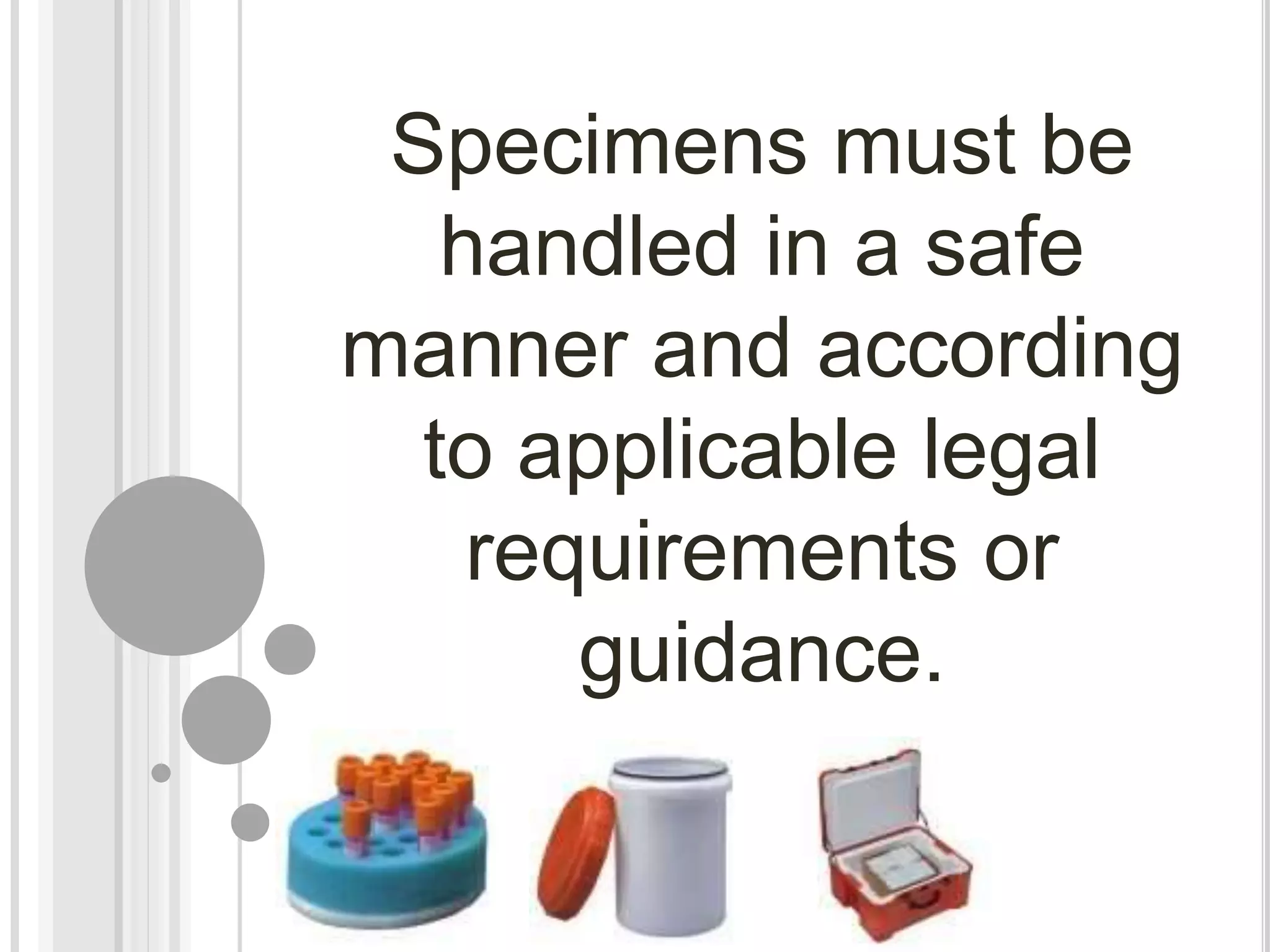 Specimen handling | PPTX