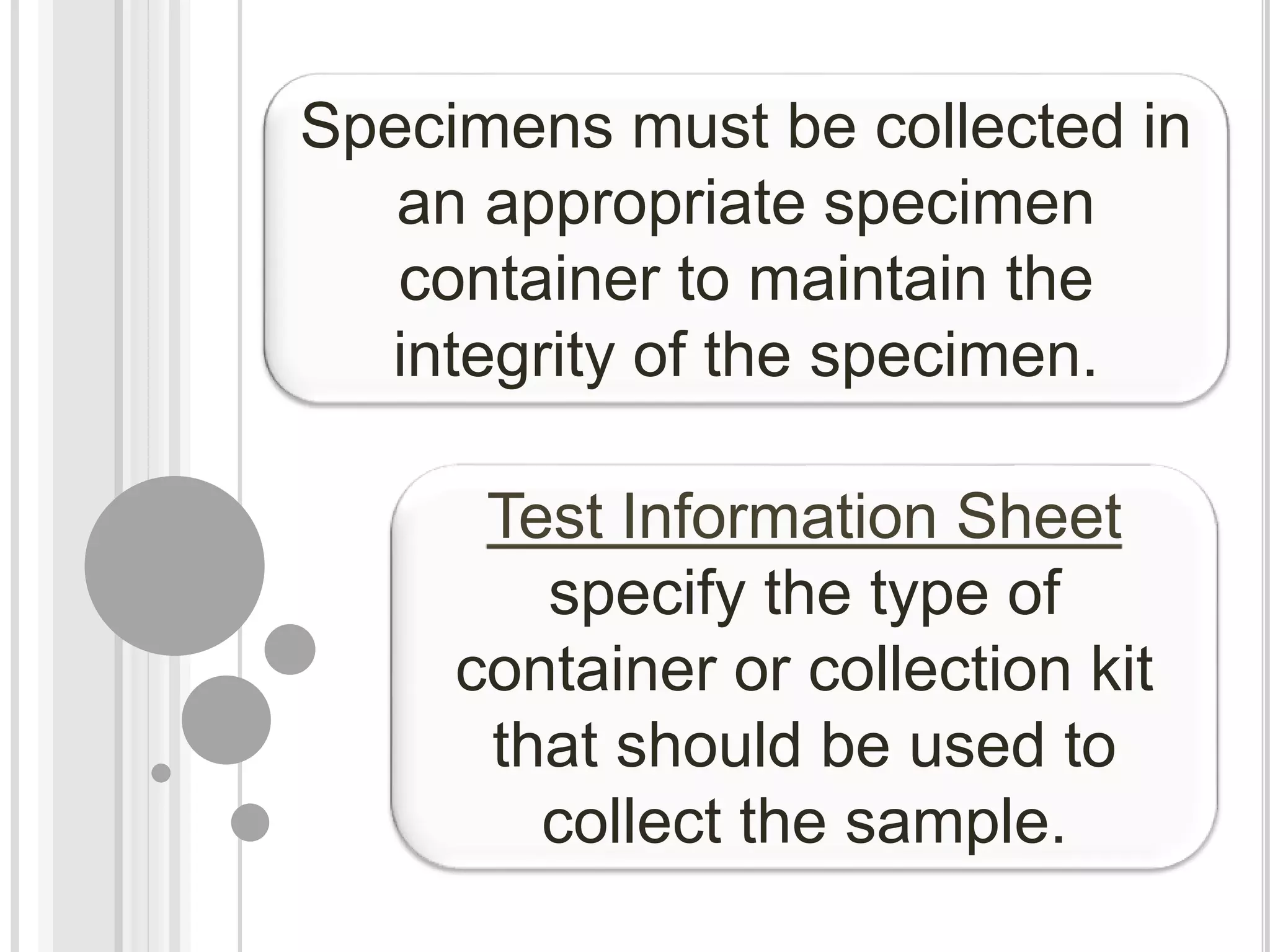 Specimen handling | PPTX