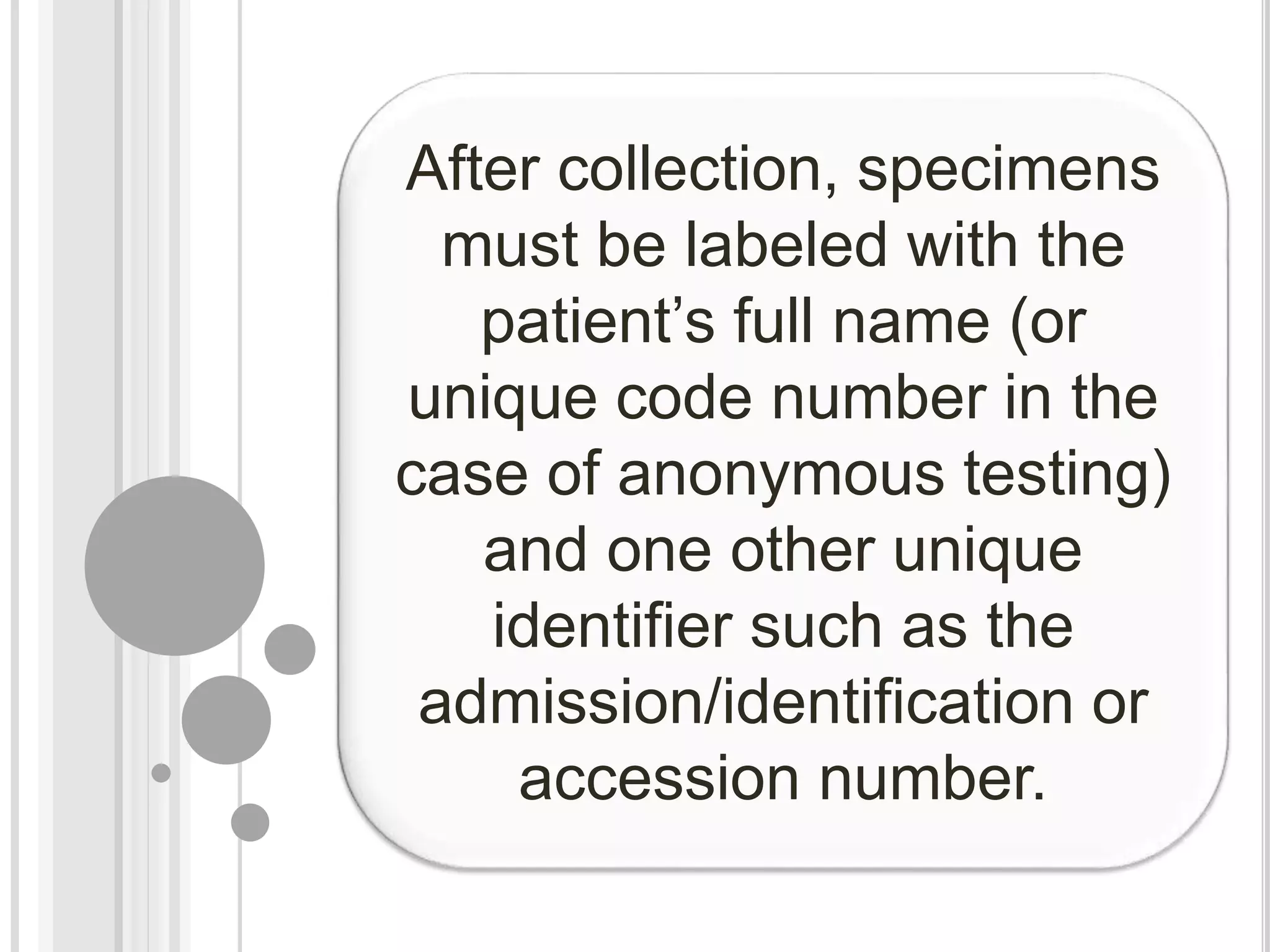 Specimen handling | PPTX