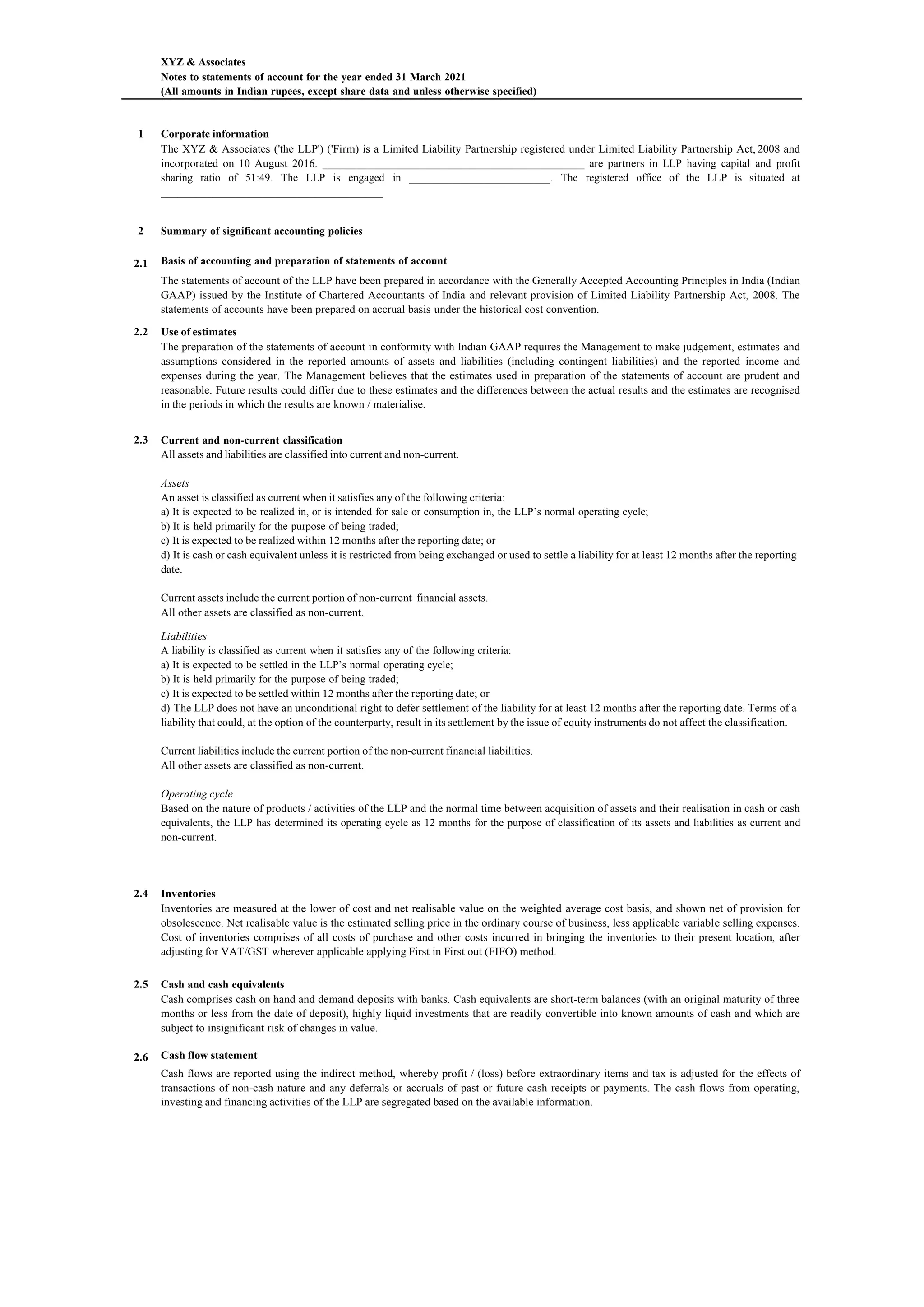 Latest Format for Audit Report and Financials for LLP | CA Sana Baqai | PDF