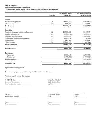 Latest Format for Audit Report and Financials for LLP | CA Sana Baqai | PDF