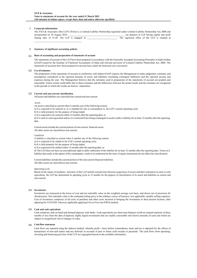 Latest Format for Audit Report and Financials for LLP | CA Sana Baqai | PDF