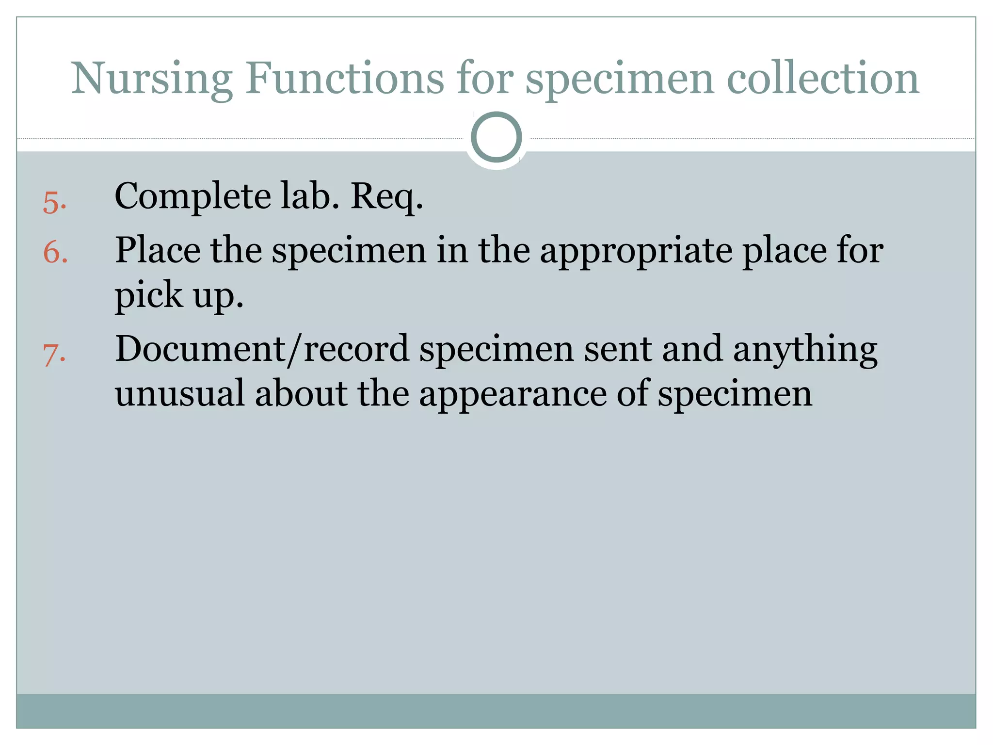 Specimen collection | PPT