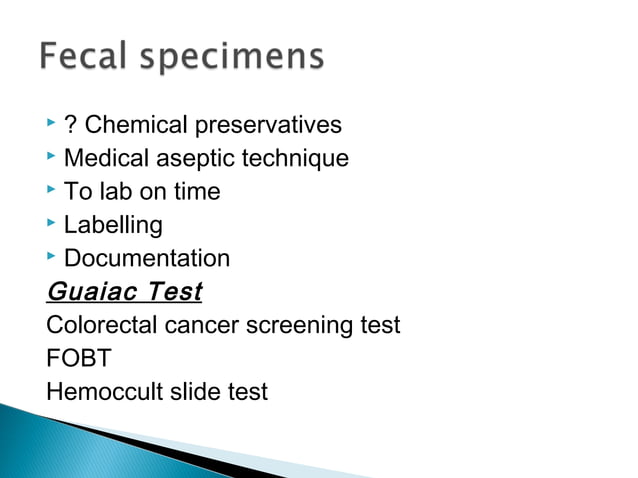 Specimen collection | PPT