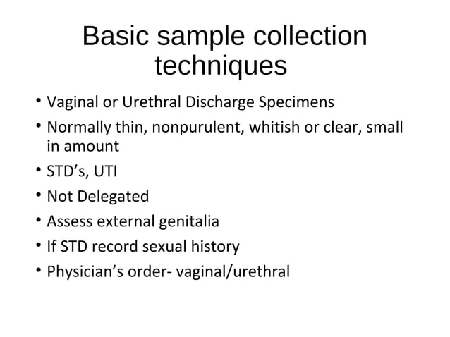 Specimen collection and handling | PPT