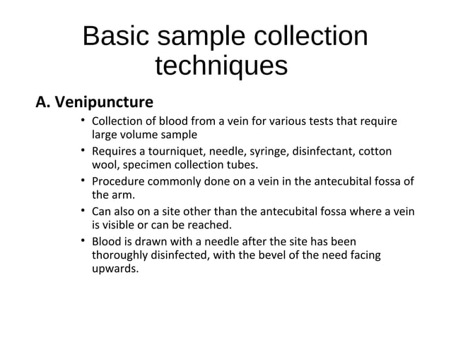 Specimen collection and handling | PPT