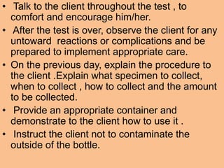 SPECIMEN COLLECTION AND TESTING ( theory ).pptx