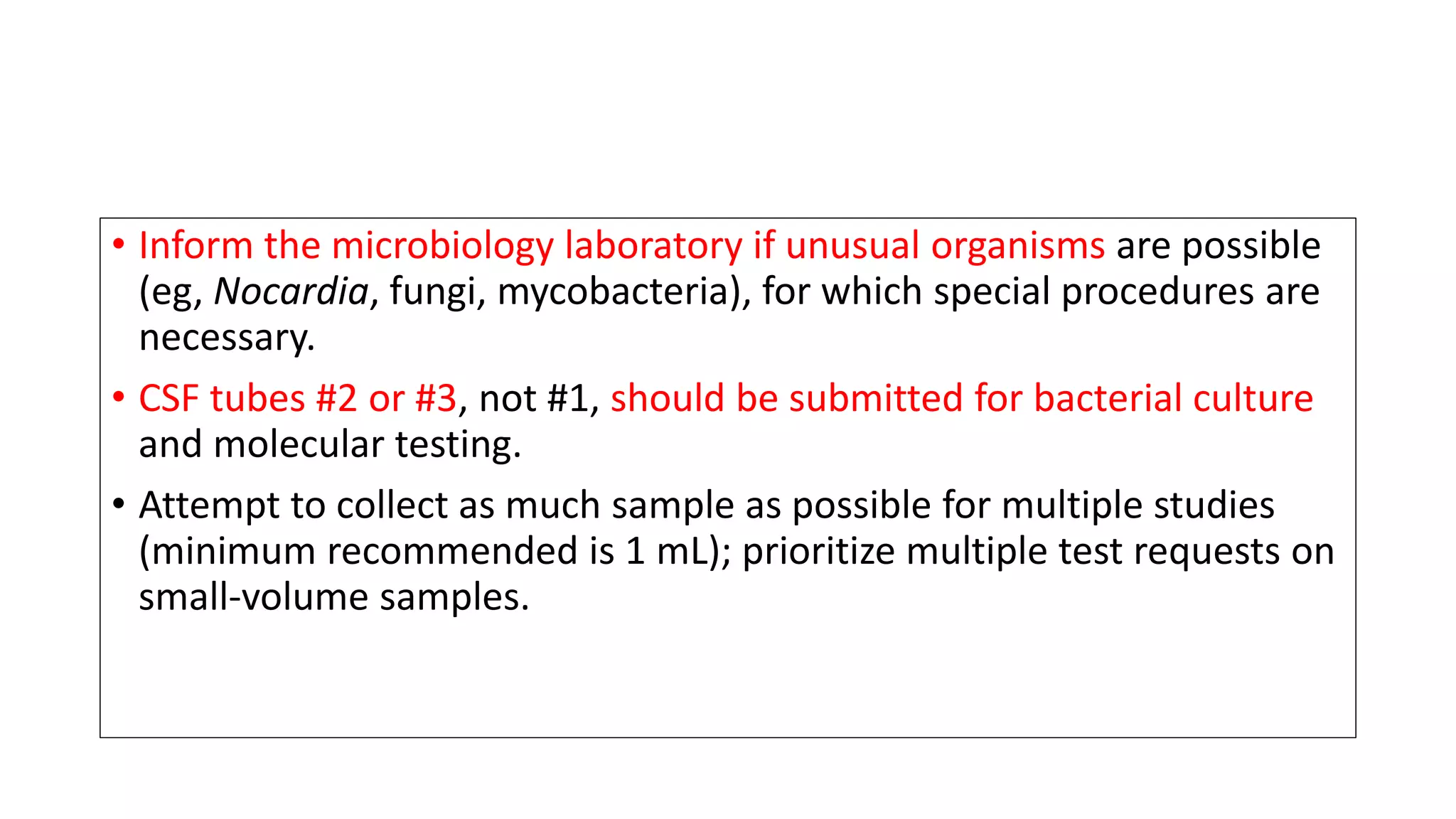 Specimen collection for clinical microbiology laboratory | PPTX