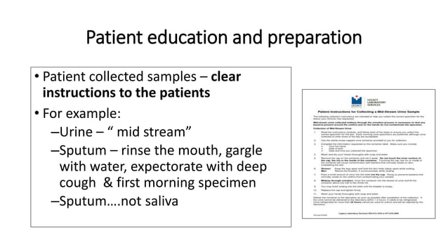 Specimen collection for clinical microbiology laboratory | PPTX