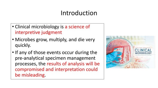 Specimen collection for clinical microbiology laboratory | PPTX