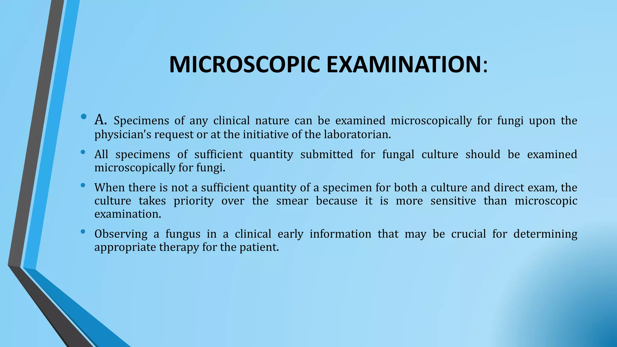 Specimen collection in mycology | PPTX