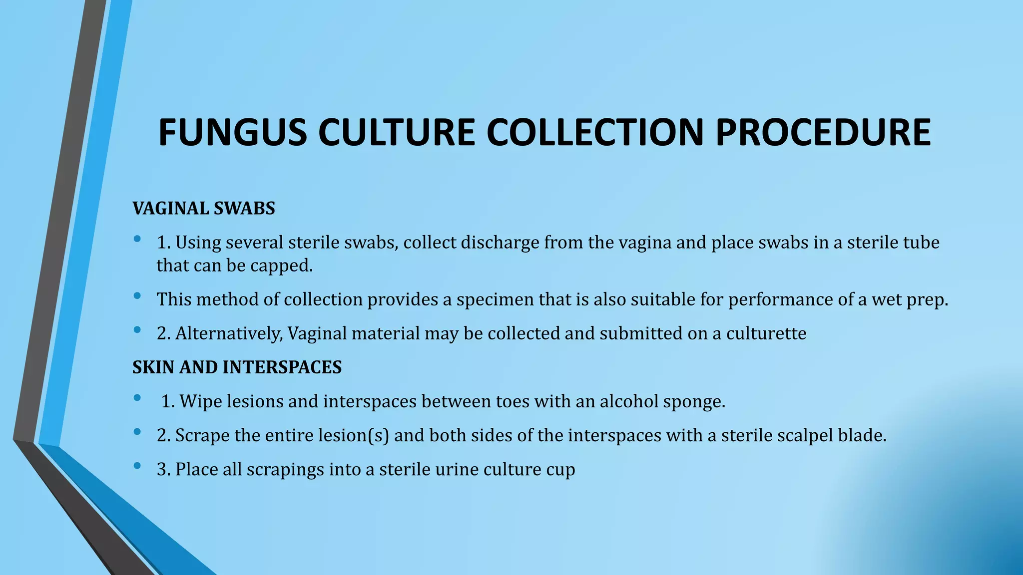 Specimen collection in mycology | PPTX