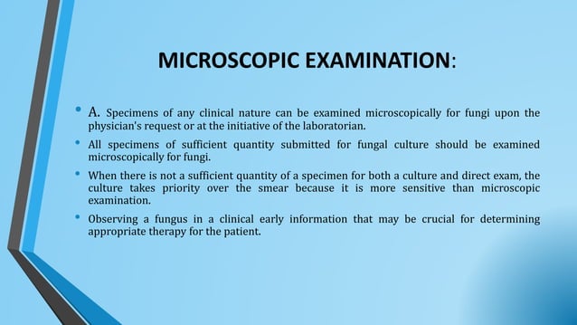 Specimen collection in mycology | PPTX | Skin and Dermatology | Diseases and Conditions
