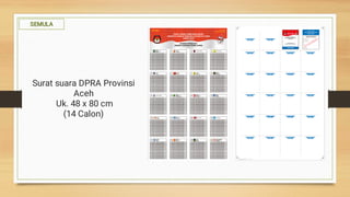 Specimen desain surat suara pemilu 2019 | PPT