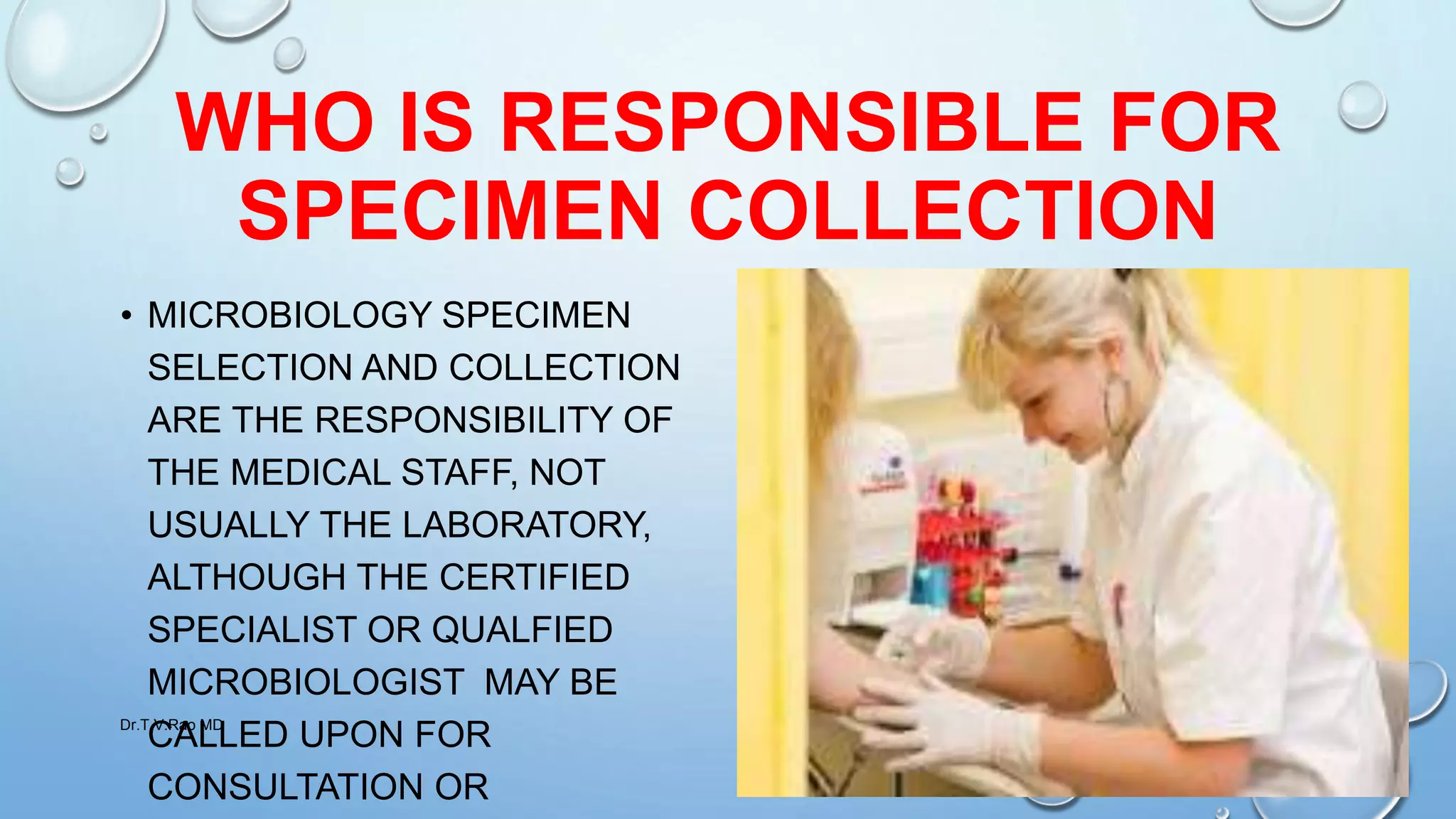 SPECIMEN MANAGEMENT IN DIAGNOSTIC MICROBIOLOGY | PPTX