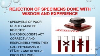 SPECIMEN MANAGEMENT IN DIAGNOSTIC MICROBIOLOGY | PPTX