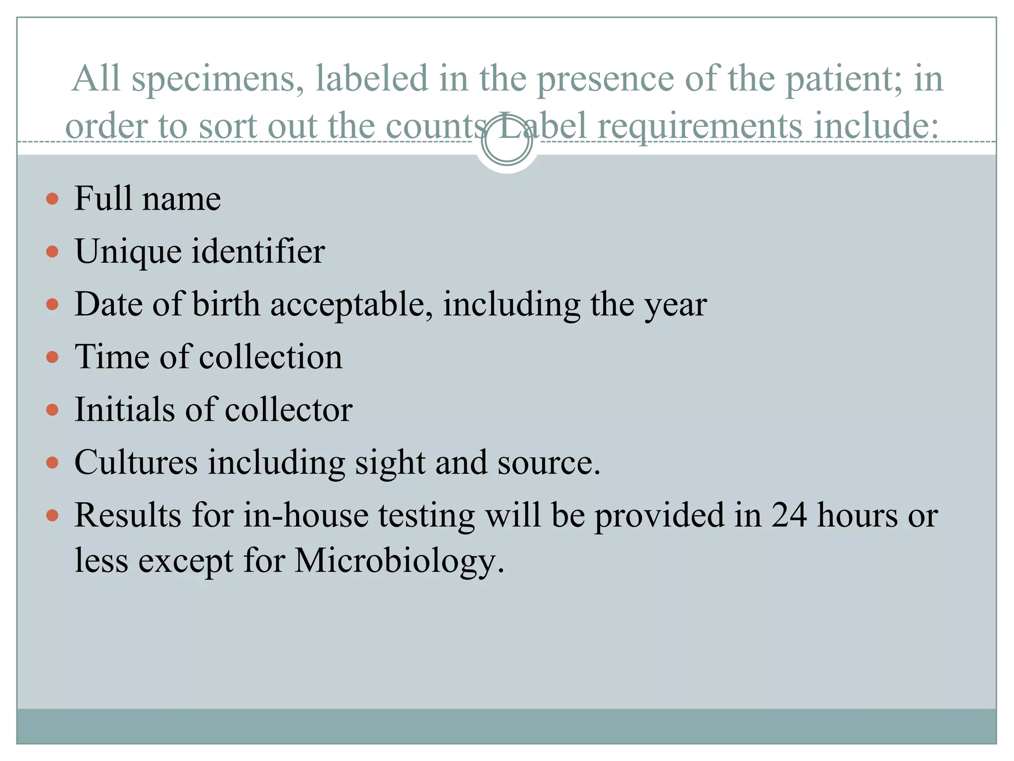 Specimen processing structure and its insights | PPTX