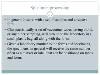 Specimen processing structure and its insights | PPTX