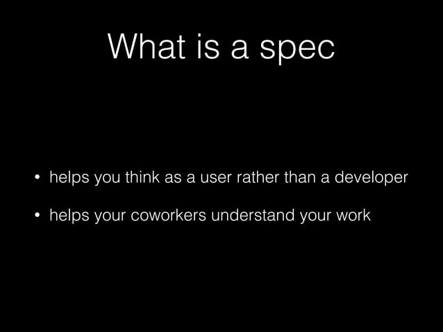 Spec & Integration Testing | PPT
