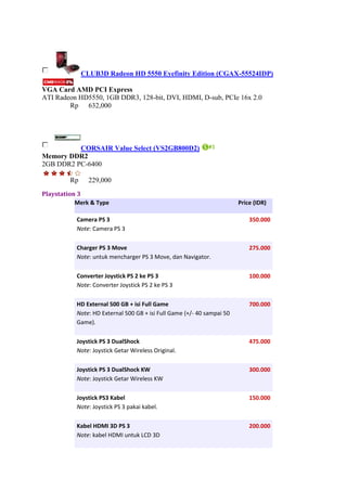 Speck kompi | DOCX | Computer Peripherals | Computing