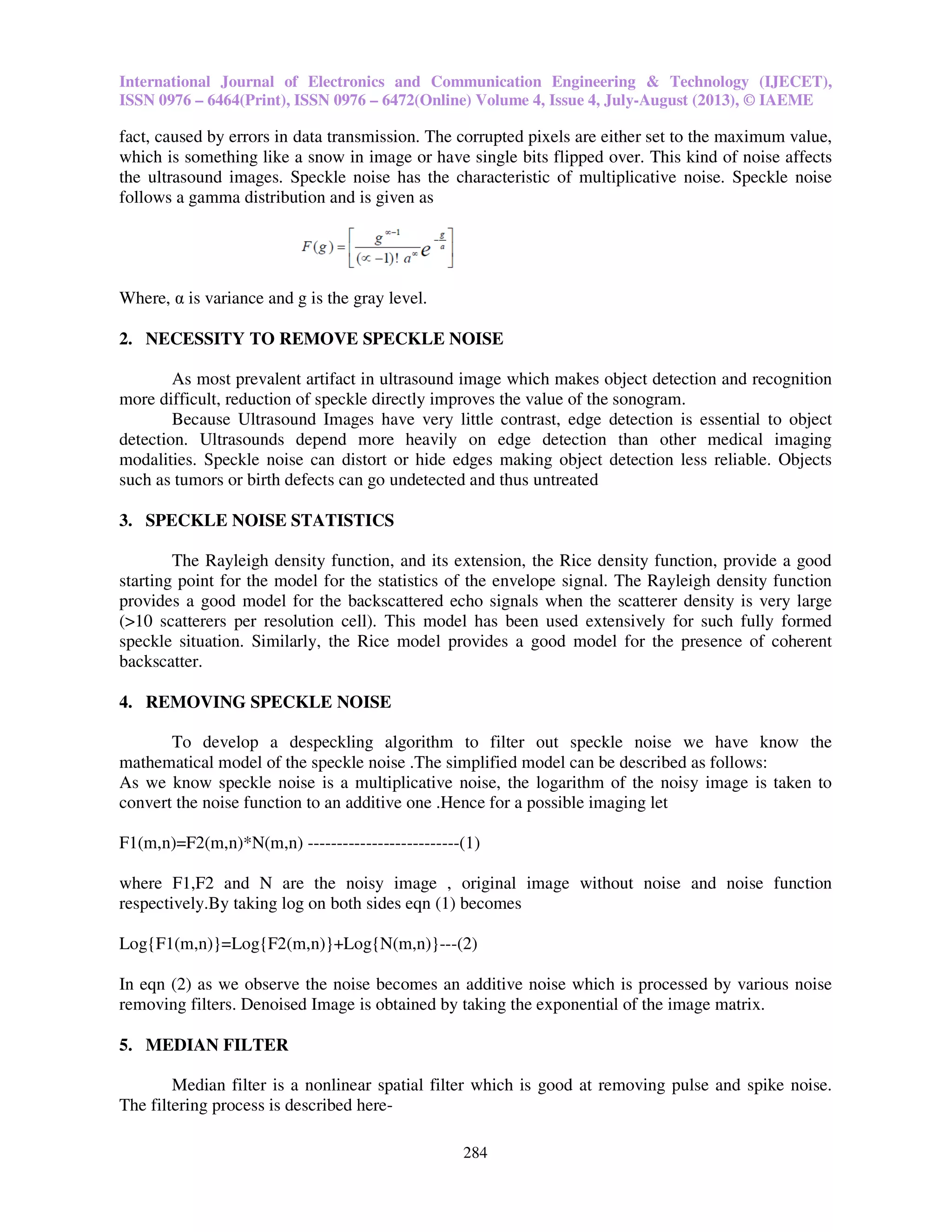 Speckle noise reduction from medical ultrasound images using wavelet thresh | PDF