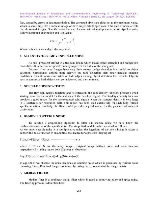 Speckle noise reduction from medical ultrasound images using wavelet thresh | PDF