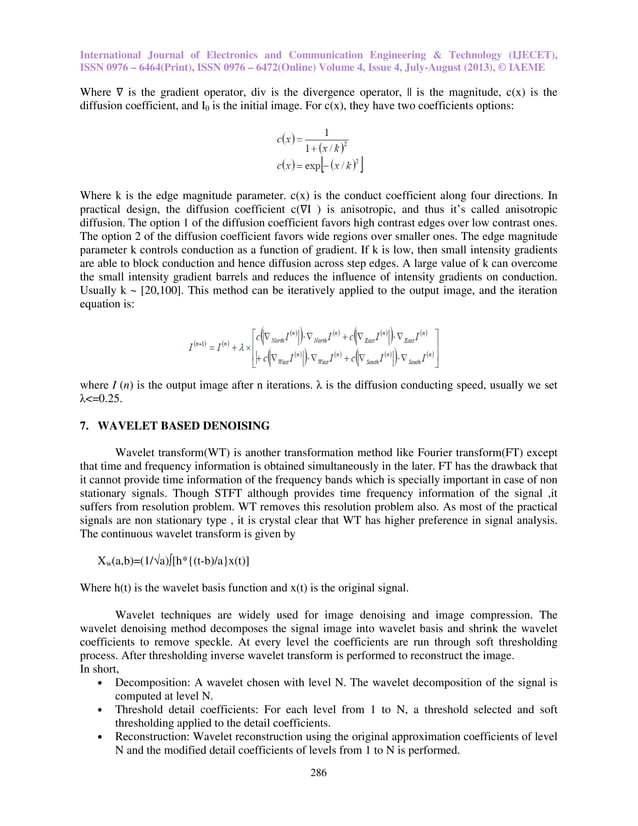 Speckle noise reduction from medical ultrasound images using wavelet thresh | PDF