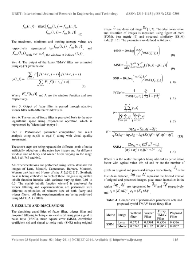 Speckle noise reduction using hybrid tmav based fuzzy filter | PDF