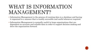 Information Management | PPT