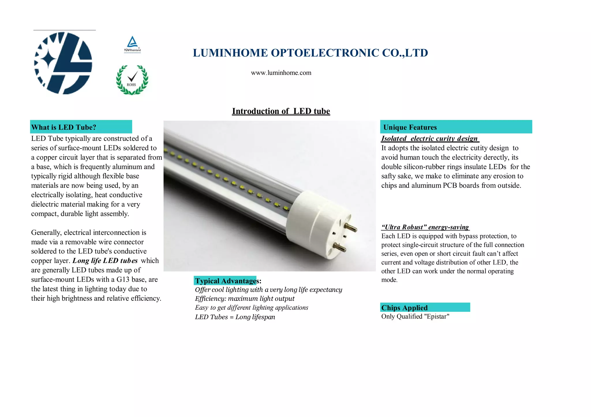 LED Tube light, Specification of led tube with price1512 | PPT