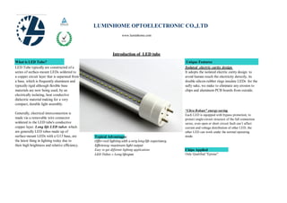 LED Tube light, Specification of led tube with price1512 | PPT