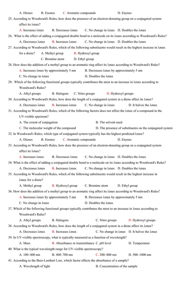 specroscopy question bank.pdf Mass spectrometry,Infrared | PDF ...