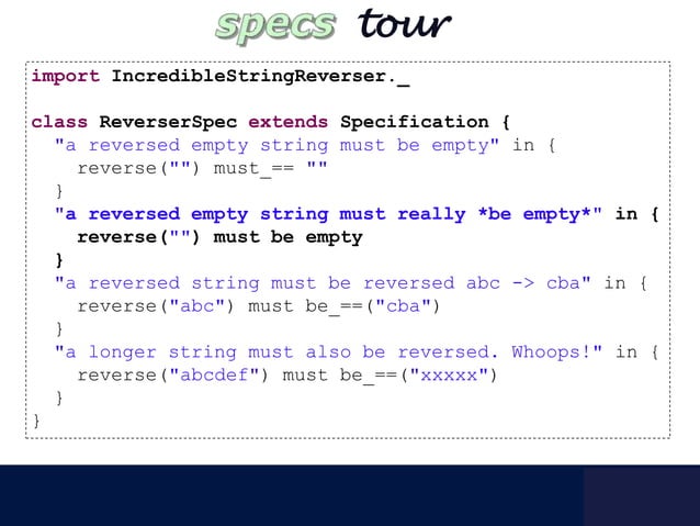 Specs2 - Scala-Syd presentation | PPT