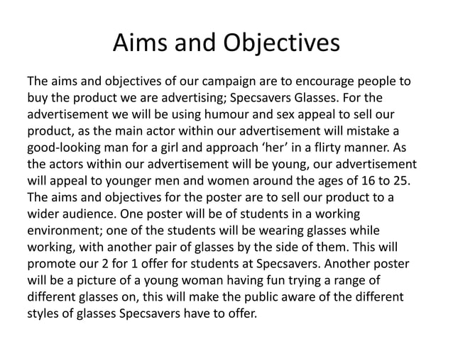 Specsavers advert-presentation | PPT