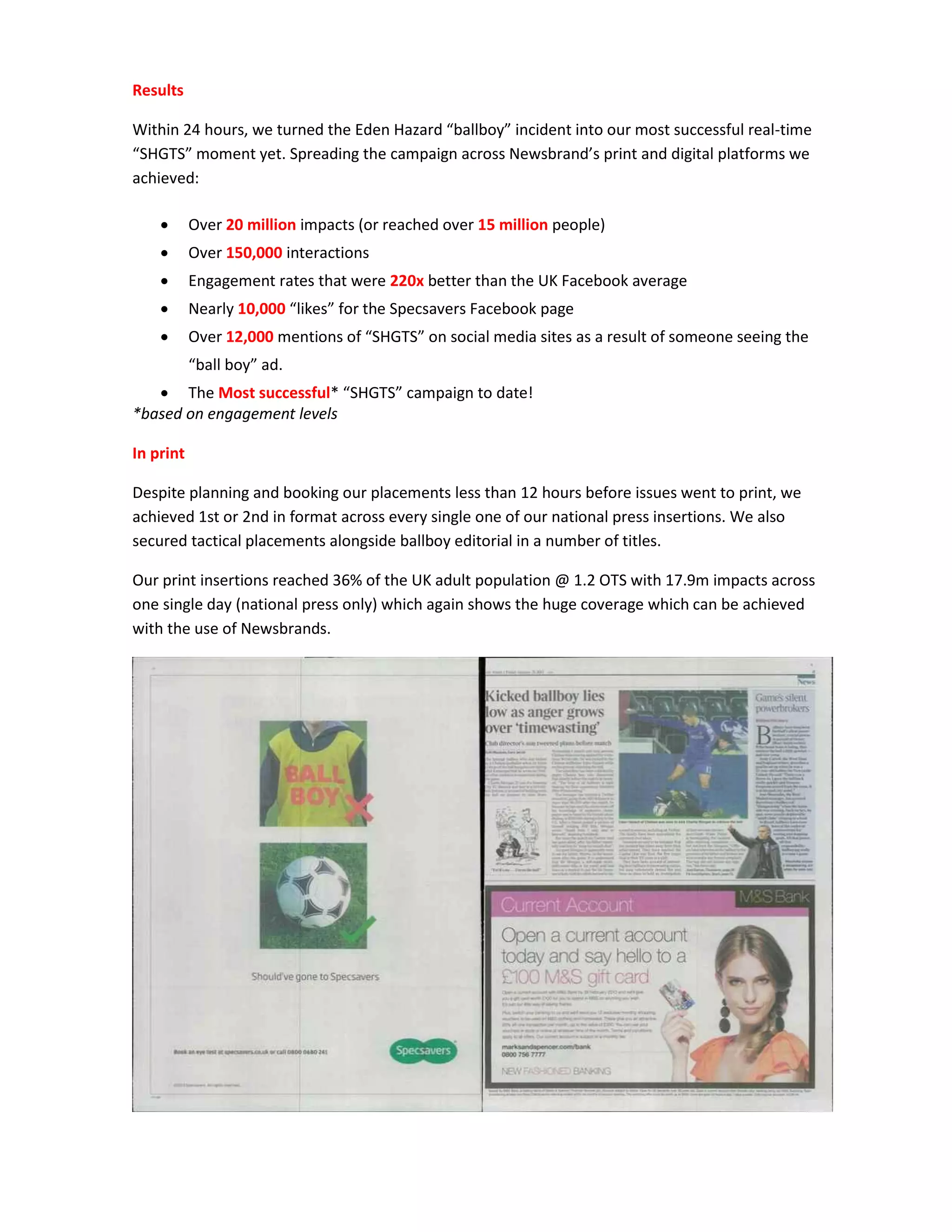 Specsavers - Should've Gone to Specsavers: Case Study | PDF