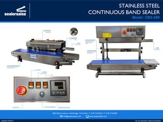 CBS-880 Band Sealer Specsheet | PDF