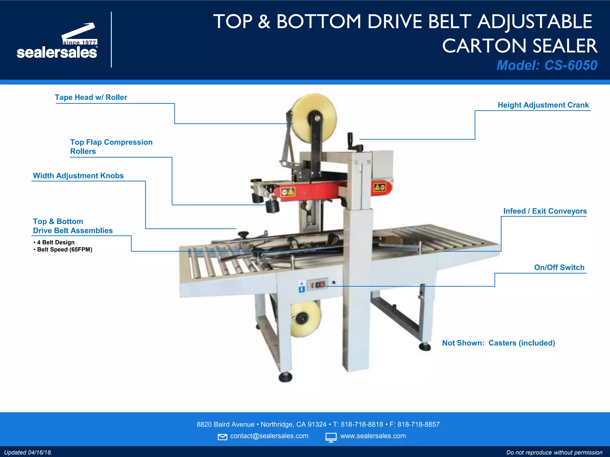 Specsheet CS-6050 carton sealer | PDF