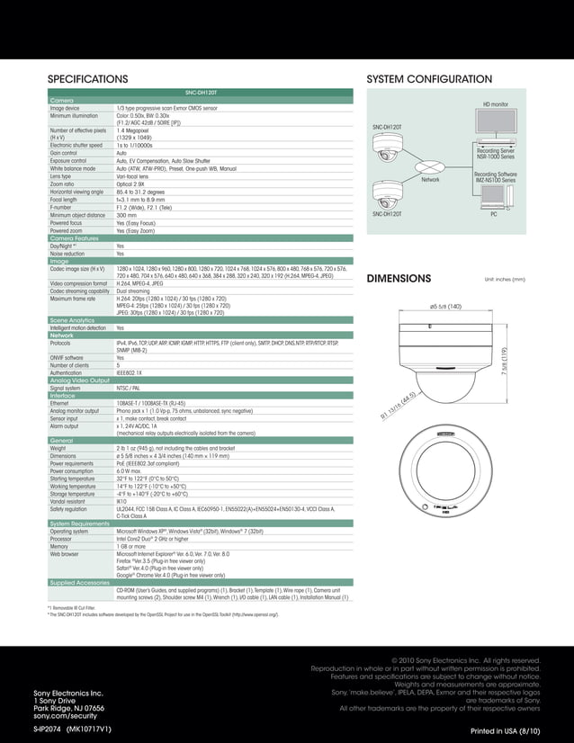 Specsheet sncdh120t | PDF