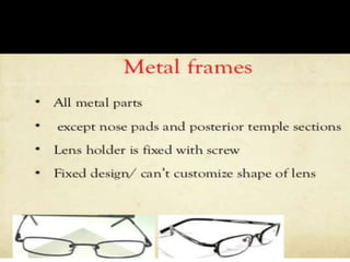 Spectacle frame materials | PPTX