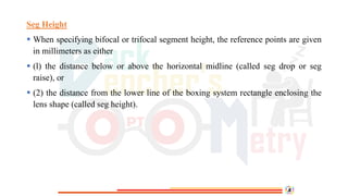 SPECTACLE MARKINGS AND MEASUREMENTS by Optom. Jithin Johney | PPTX