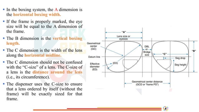 SPECTACLE MARKINGS AND MEASUREMENTS by Optom. Jithin Johney | PPTX
