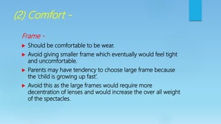 Spectacles dispensing in children | PPTX