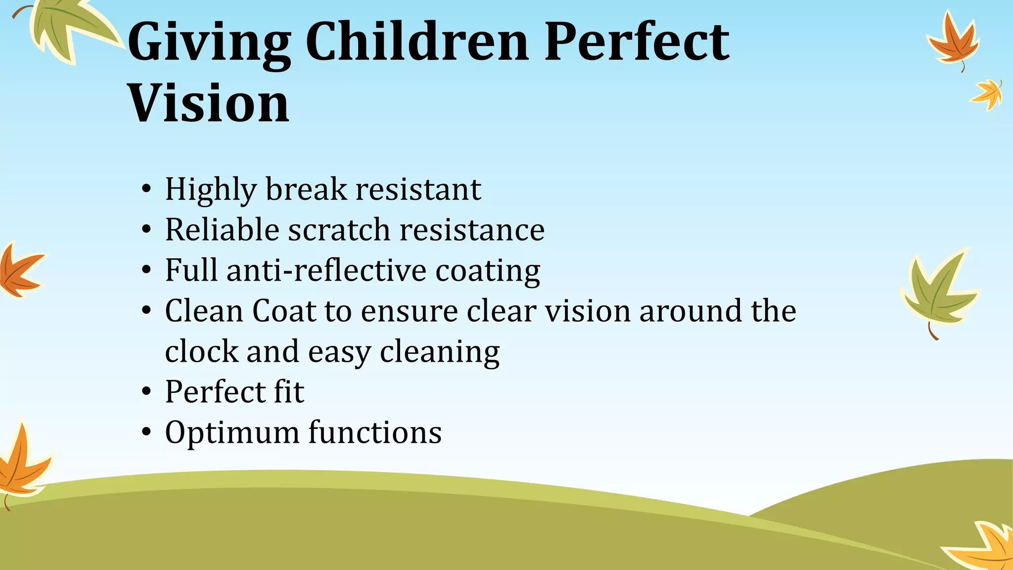 Spectacles for children | PPTX