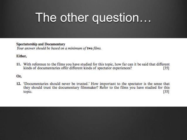 Spectatorship and exam practice | PPT