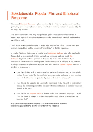 Spectatorship ideas | PDF