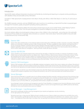 SpectorSoft Spector 360 資料移失防護及網路活動監控軟體產品介紹及應用分析 | PDF