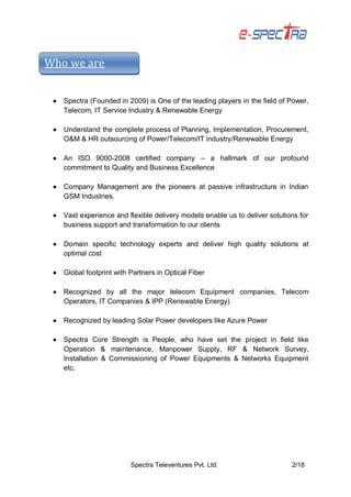 Spectra televenture Pvt. Ltd. | PDF