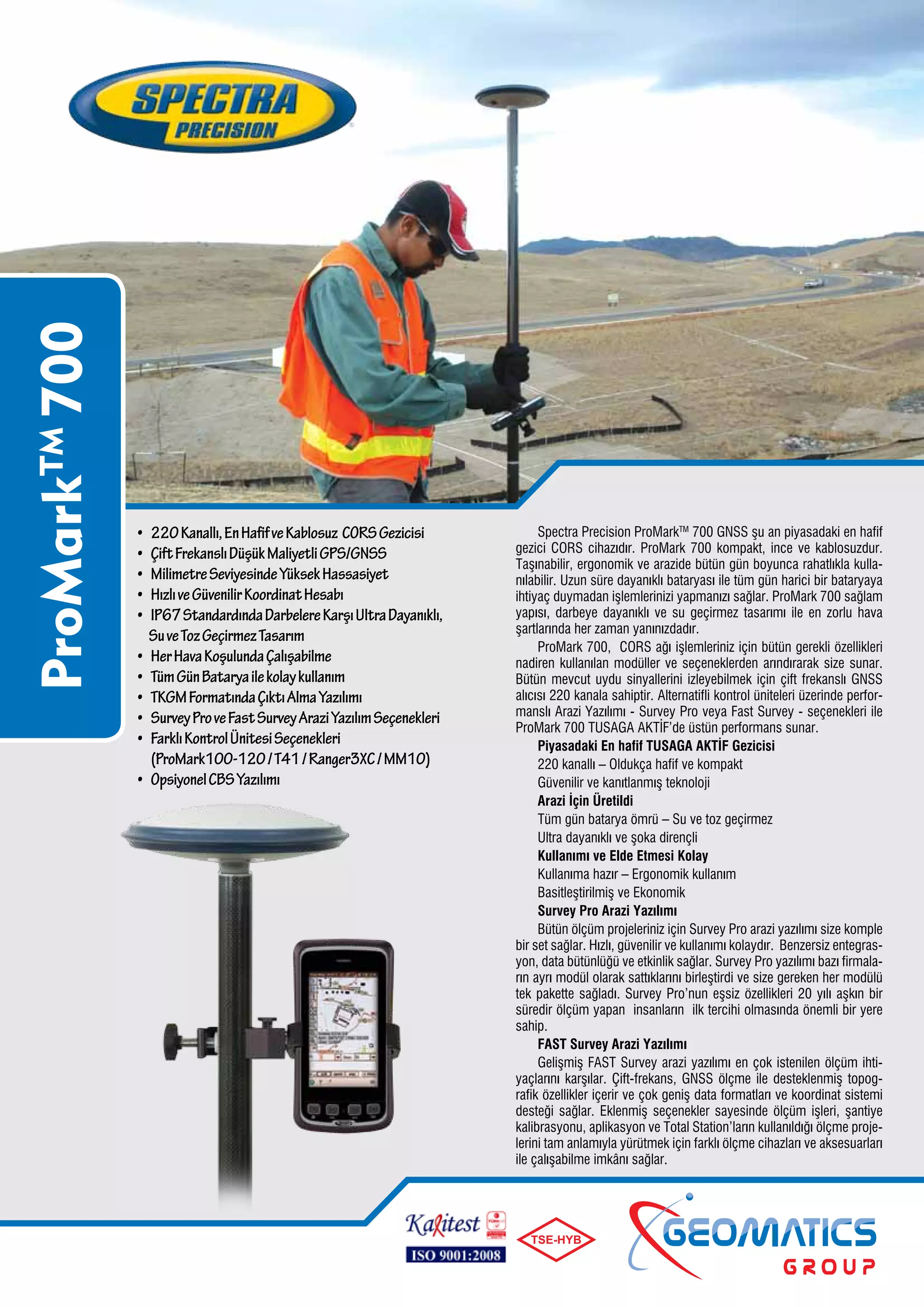 Spectra precision (ashtech) pro mark700 gnss | PDF