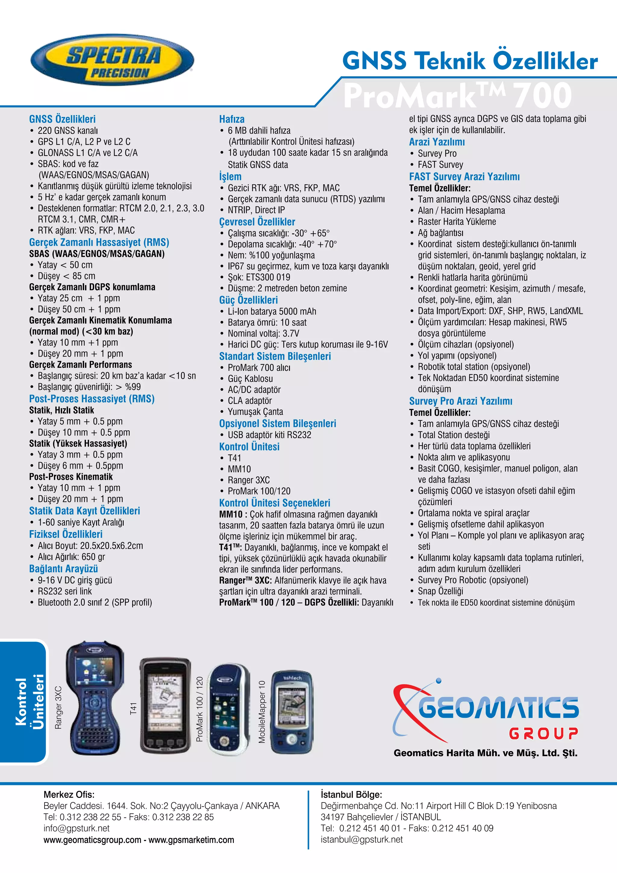 Spectra precision (ashtech) pro mark700 gnss | PDF